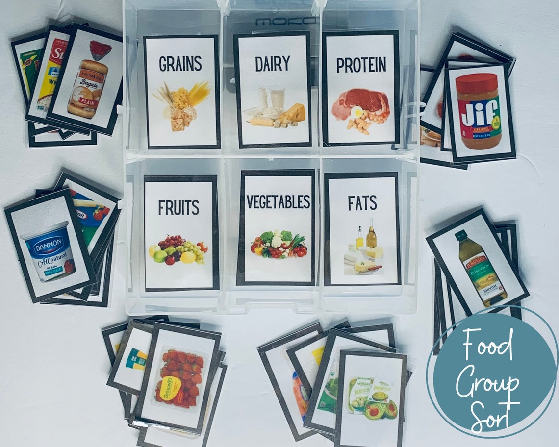 Special Education Task Box Food Groups Sorting Task Autism Task Box ...