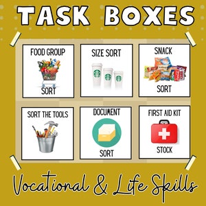 Special Education Task Box: 6 Box BUNDLE | Life Skills | Vocational ...