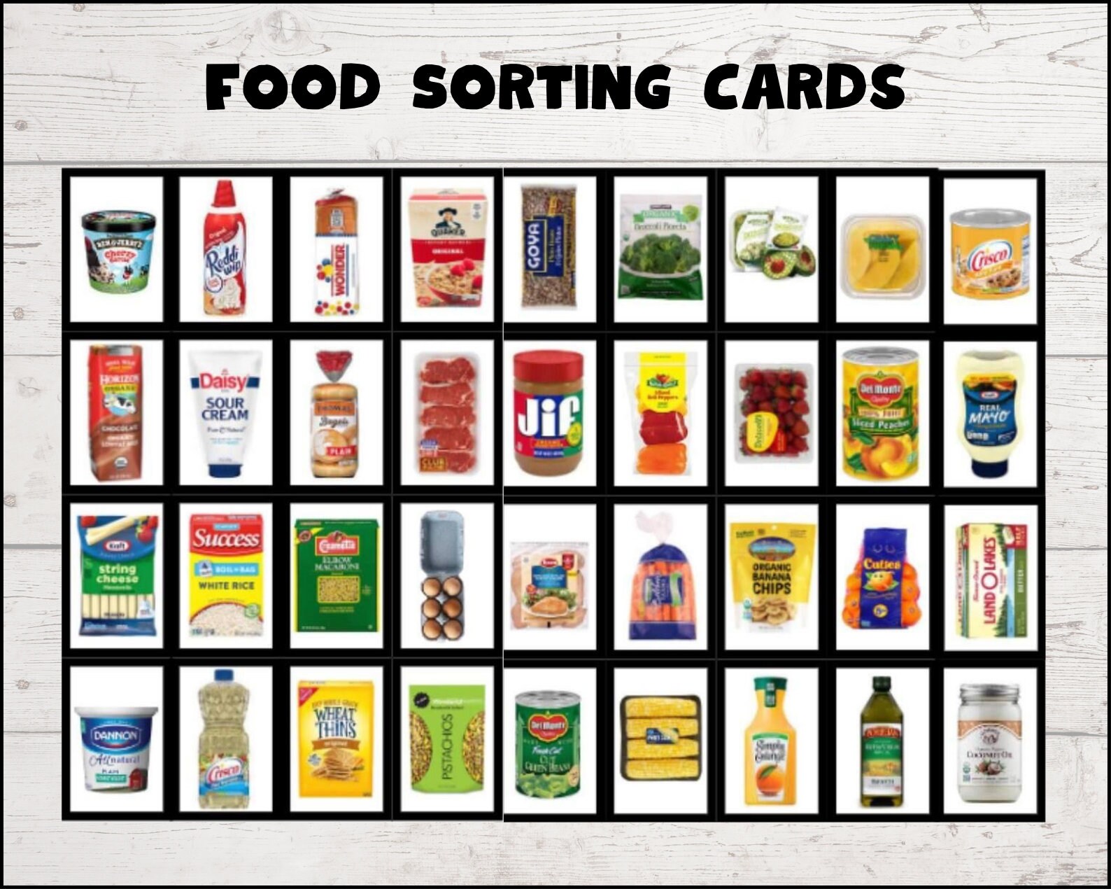 Food Group Sorting Activity Real Food Pictures Food Pyramid Food ...