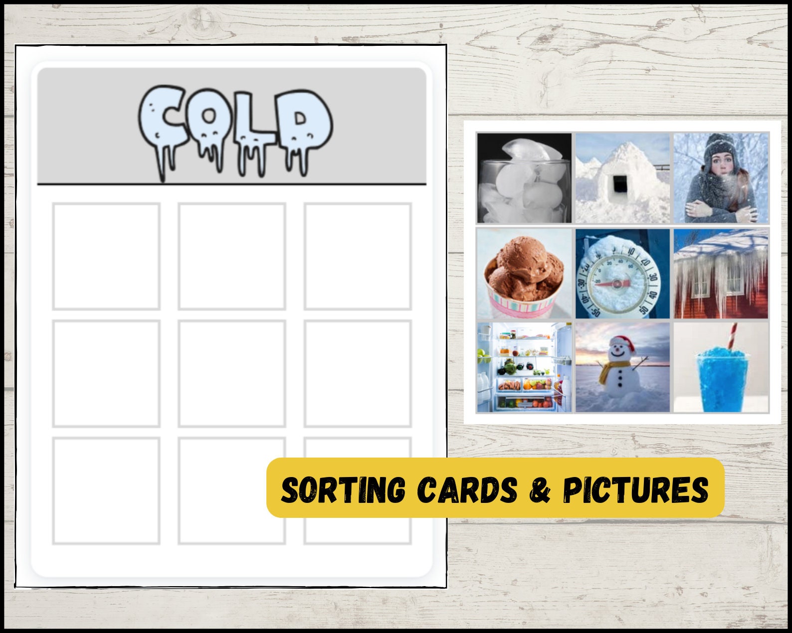 Hot & Cold Bundle Sorting Mats Hot and Cold Task Cards Hot or Cold ...