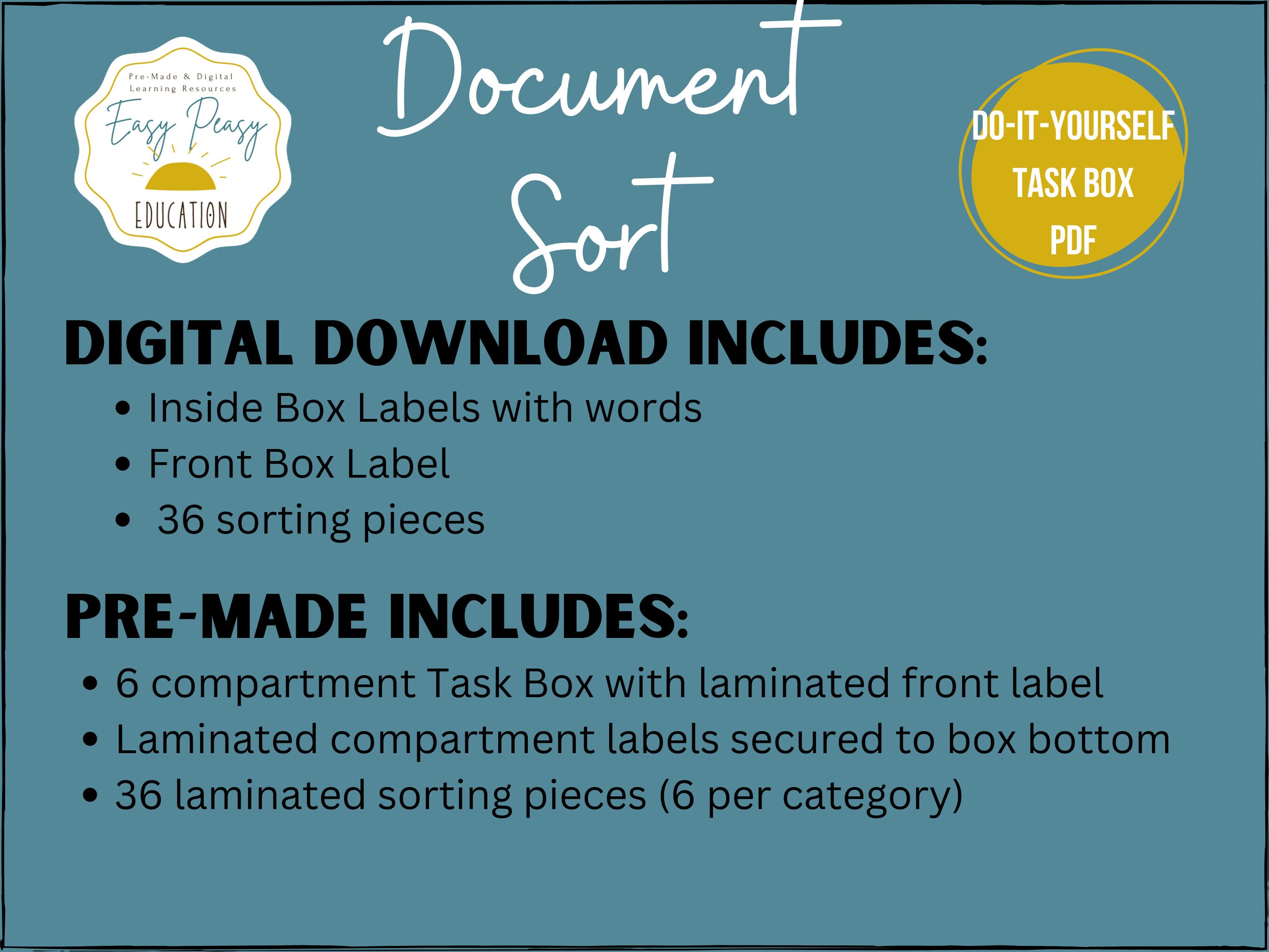 Special Education Task Box DIY Task Box Autism Task Box Life Skills Sorting Documents Task Box ...