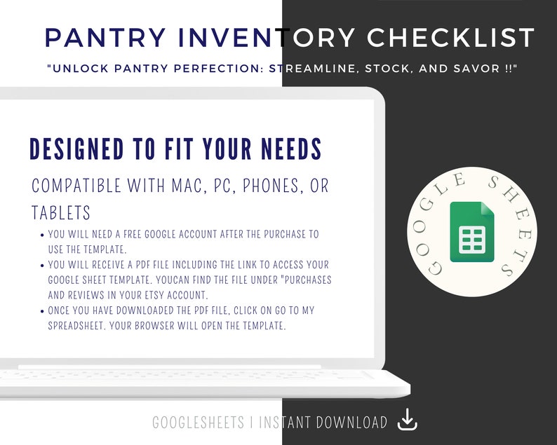 Pantry Planner, Pantry Inventory Template, Pantry List, Food Inventory ...