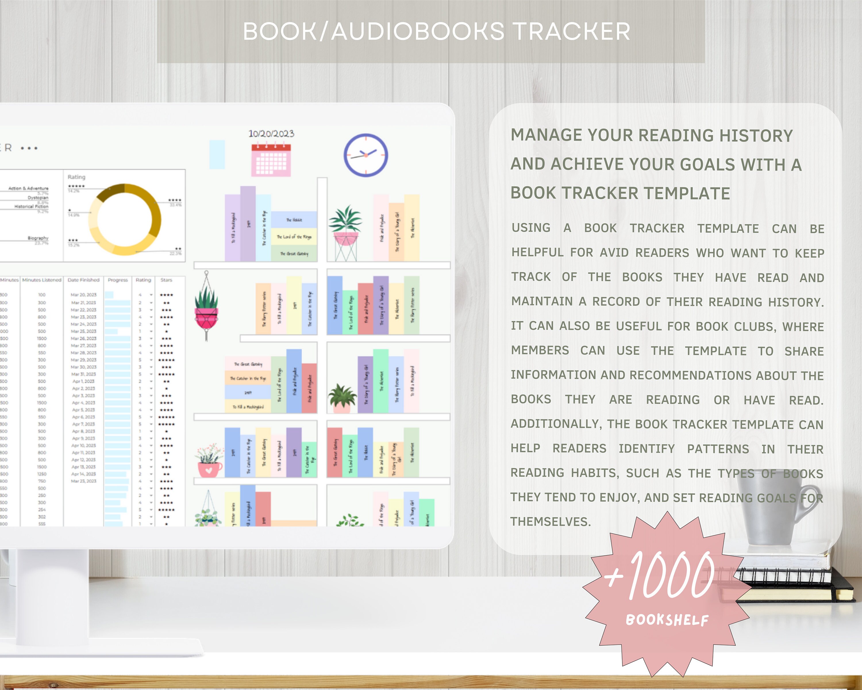 Reading Book Tracker, Book Tracker Template, Track Your Reading ...