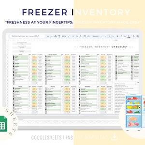 Freezer Inventory Template, Freezer Checklist, Freezer List, Food ...