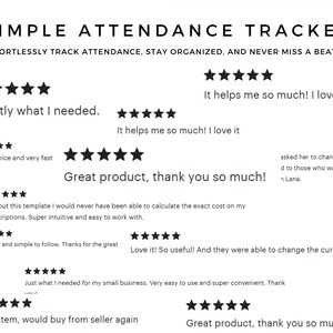 Employee Attendance Tracker, Leave Tracker, Punctuality Tracker, Excel ...