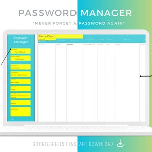 Password Tracker Excel Spreadsheet, Password Tracker Google Sheets ...