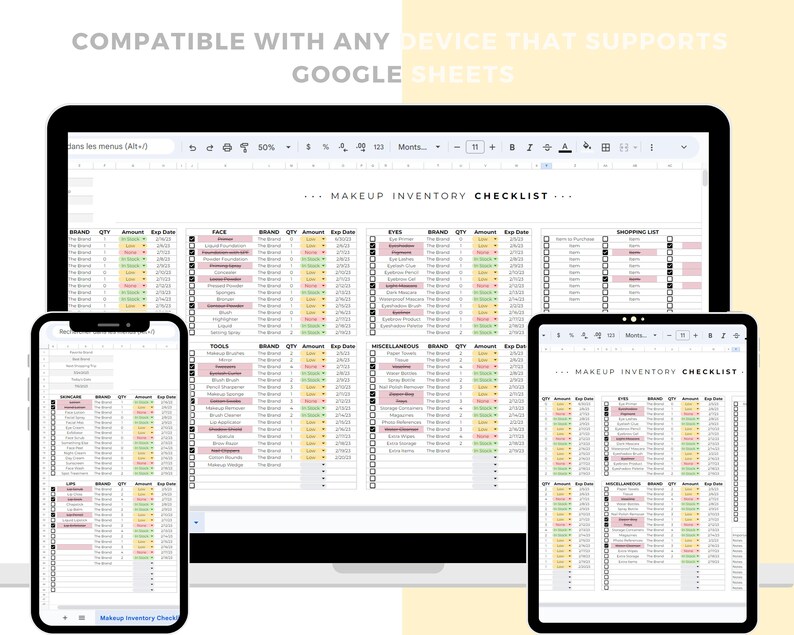 Makeup Artist,makeup Inventory Management, Makeup Planner, Makeup ...