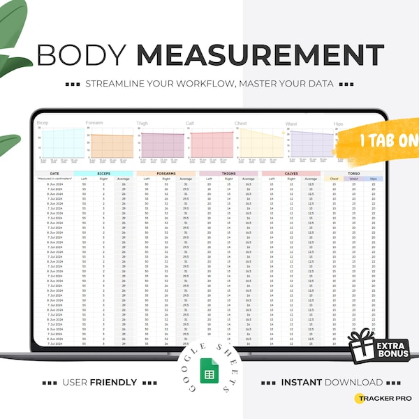 Body Measuring Sheet - Etsy
