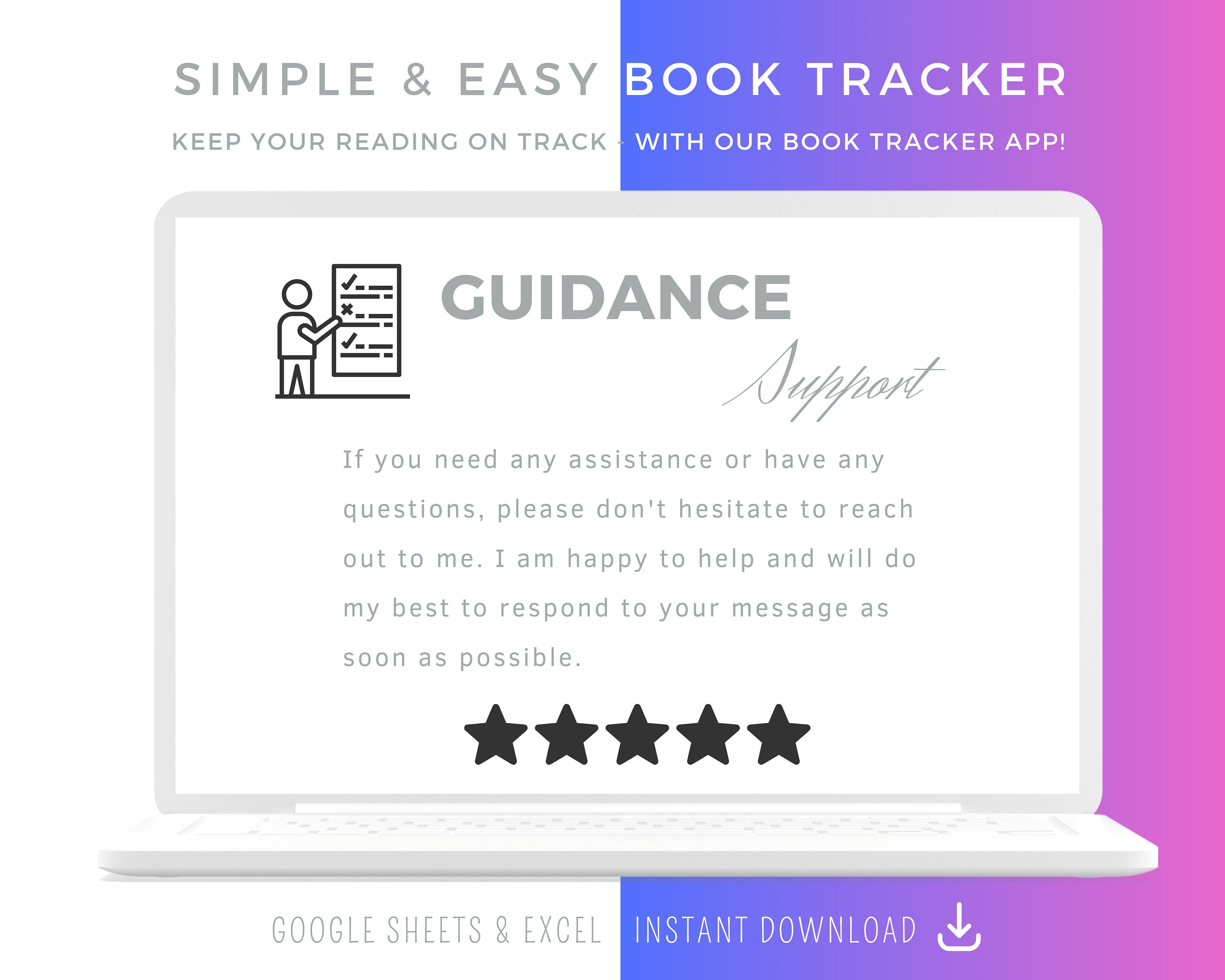 Book Tracker Excel, Book Tracker Log, Book Tracking Checklist, Book ...