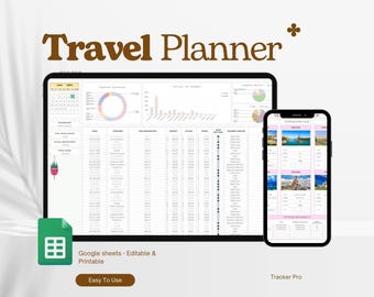 Simple Travel Planner Google Sheets Travel Itinerary Spreadsheet ...