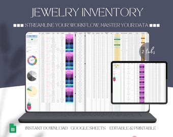 Jewelry Inventory Tracker, Jewelry Making Planner List Excel ...