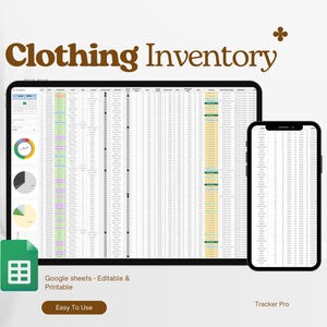 Clothing Inventory Template, Clothing Business Inventory Tracker Log ...