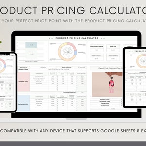 Product Pricing Calculator Spreadsheet for Excel and Google Sheets ...