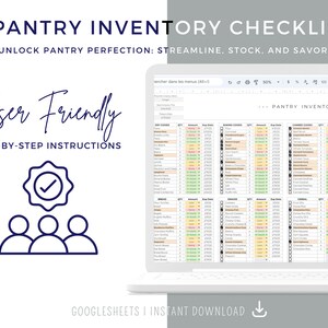 Pantry Inventory Template, Pantry List, Pantry Planner, Food Inventory ...