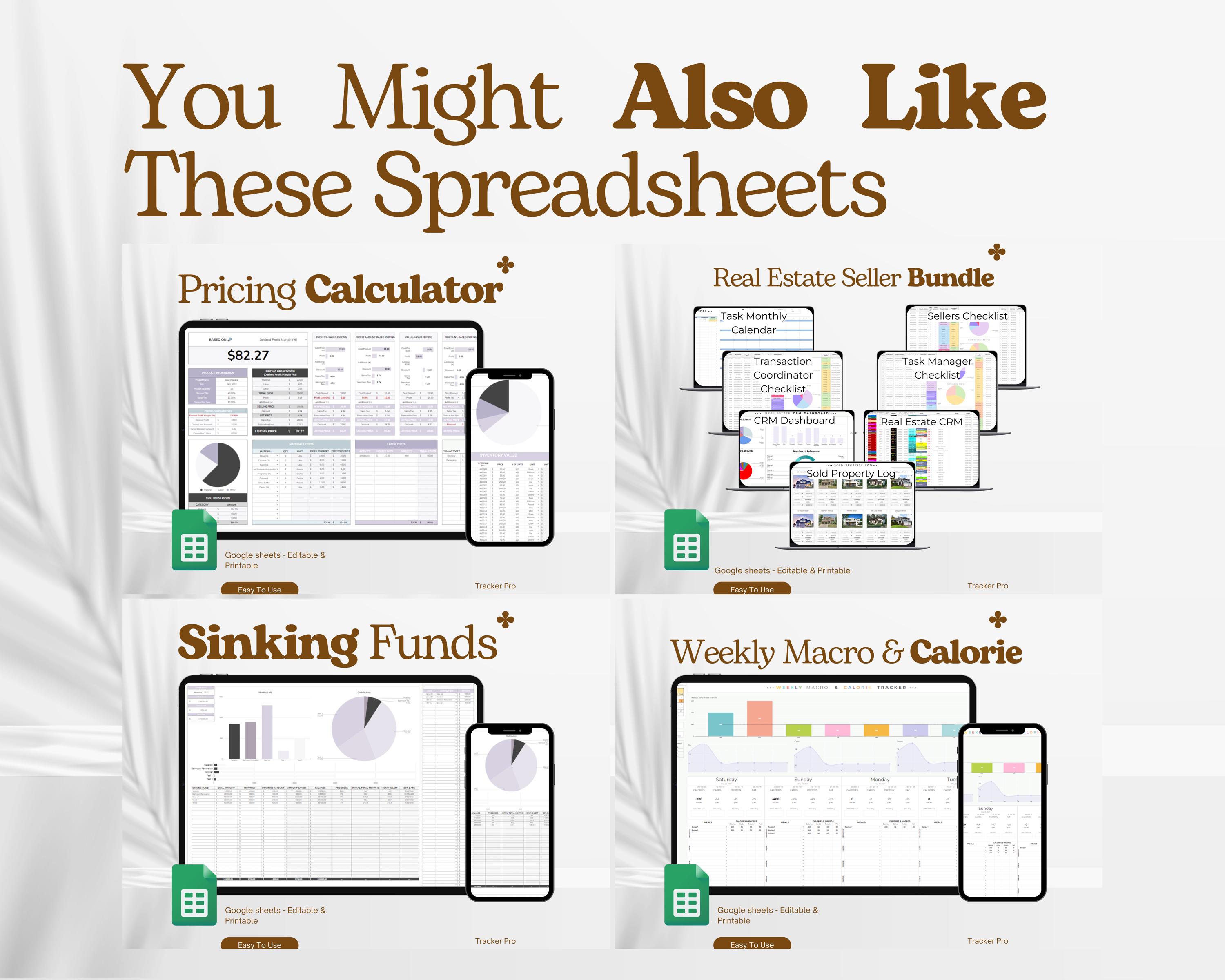 Real Estate Task Manager Spreadsheet for Google Sheets Realtor Task ...
