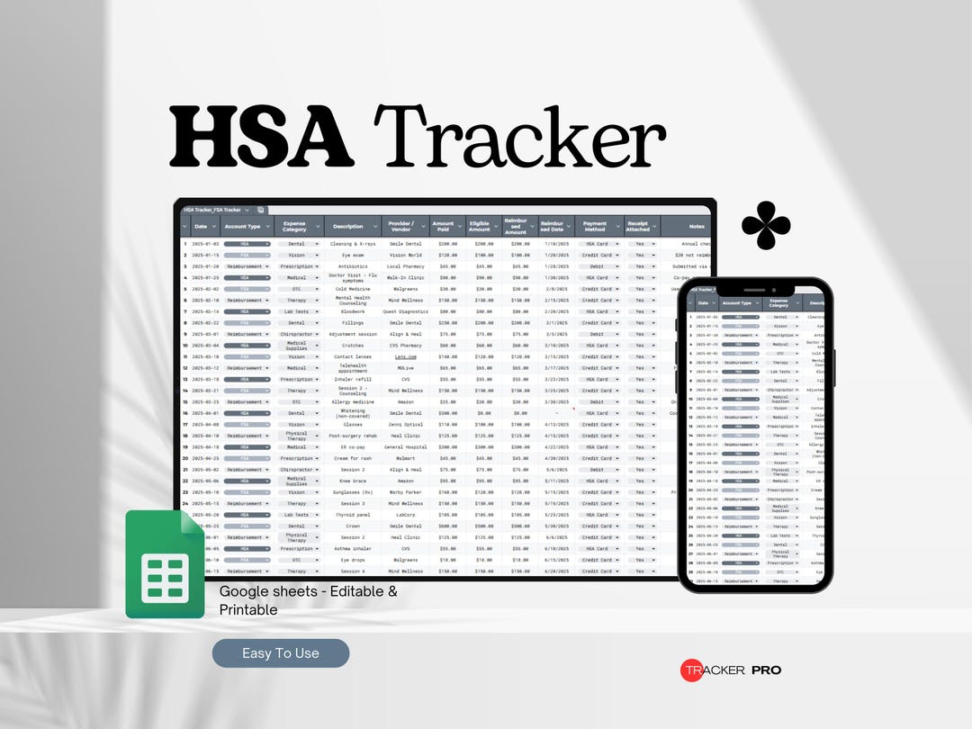 HSA Tracker, FSA Tracker, Health Care Reimbursement, Itemized ...