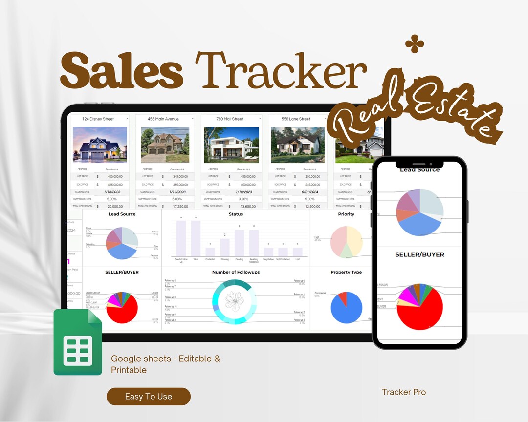 Real Estates Sale Tracker, Real Estate Sale Tracker, Realtor Sales ...