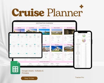 Digital Cruise Planner Spreadsheet, Cruise Packing List, Cruise ...