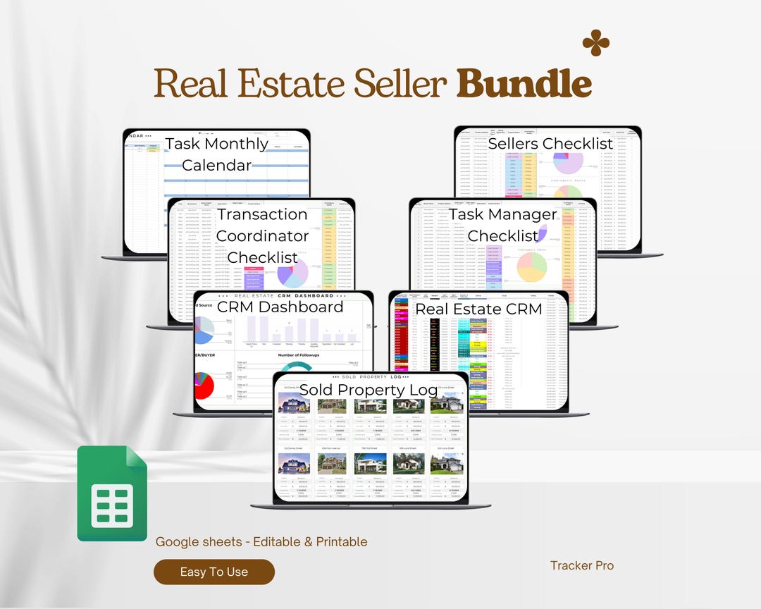 Real Estate Management Template Bundle, Transaction Checklist ...