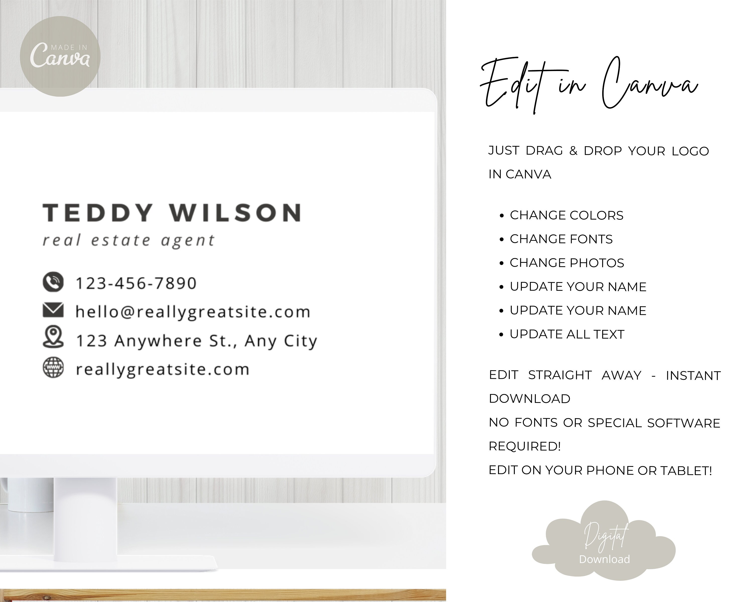 Real Estate, Professional, Gmail, Email Signature Template With Logo ...