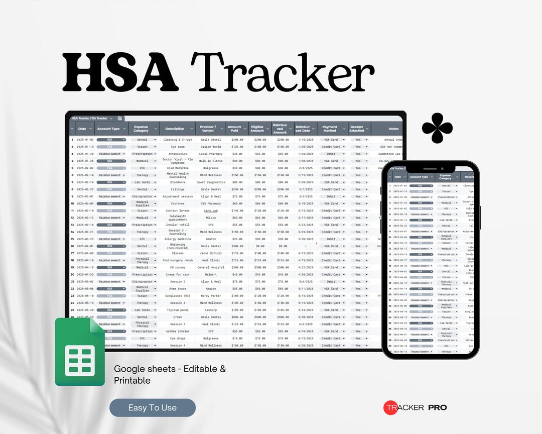 HSA Tracker, FSA Tracker, Health Care Reimbursement, Itemized ...
