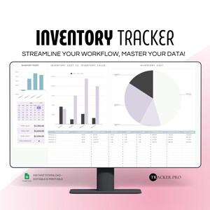 Inventory Tracker Spreadsheet, Google Sheets, Inventory Template Sheet ...