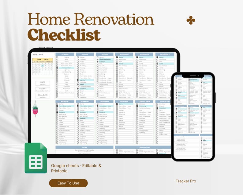 Kitchen Renovation Checklist Google Sheets, Kitchen Remodel Check List ...