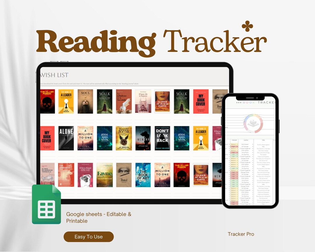Reading Log Tracker, Book Inventory, Reading Spreadsheet, Google Sheets ...