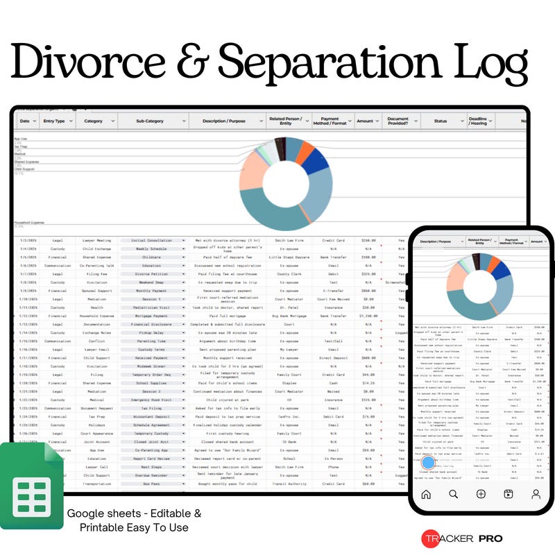 Divorce Communication Log - Etsy
