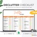 Decluttering Checklist, Decluttering List, Decluttering Guide Decluttering Planner Declutter ...