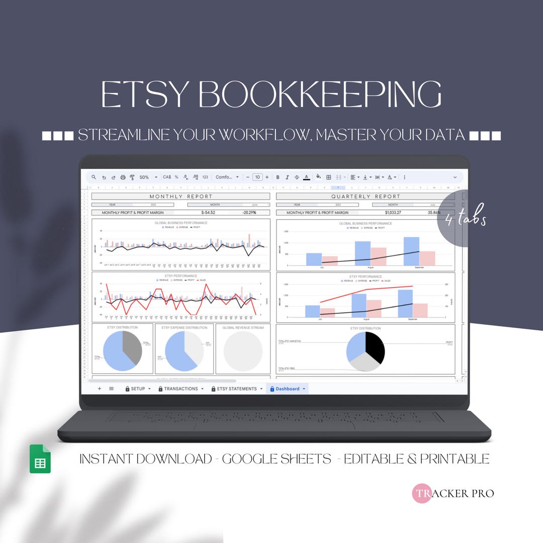 ESTY Small Business Bookkeeping Google Sheets, Small Business ...