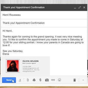 Email Signature Template Clickable Link, Gmail Email Signature, Html ...