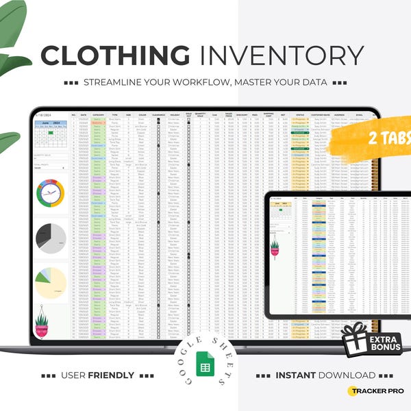 Uniform Inventory Tracker - Etsy