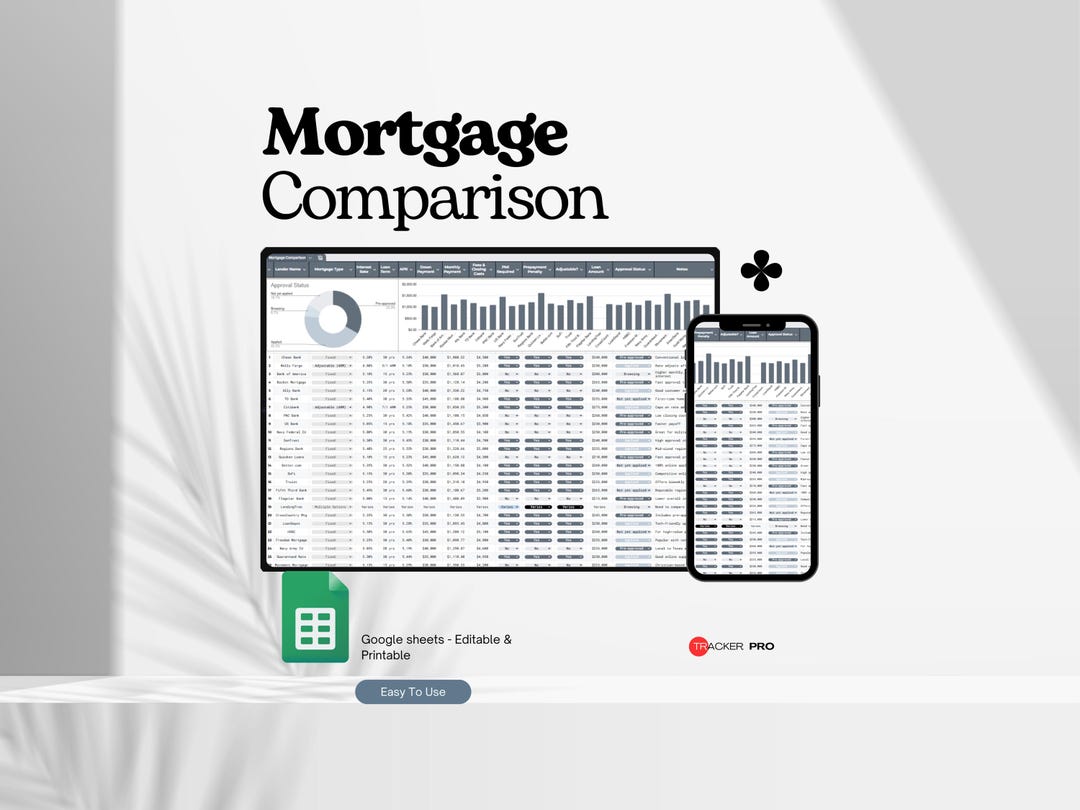 Mortgage Comparison Spreadsheet Google Sheets, Home Loan Comparison ...