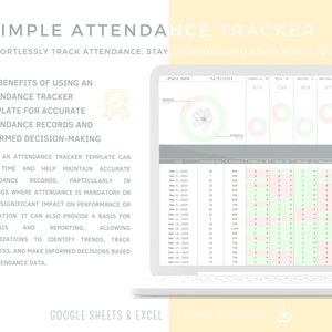 Attendance Tracker, Absent Tracker, Employee Attendance, Student ...