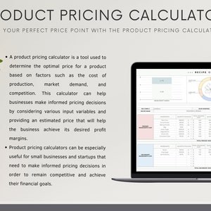 Product Pricing Calculator Spreadsheet for Excel and Google Sheets ...