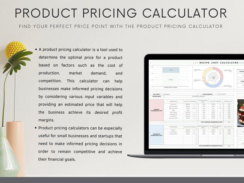 Product Pricing Calculator Spreadsheet for Excel and Google Sheets ...