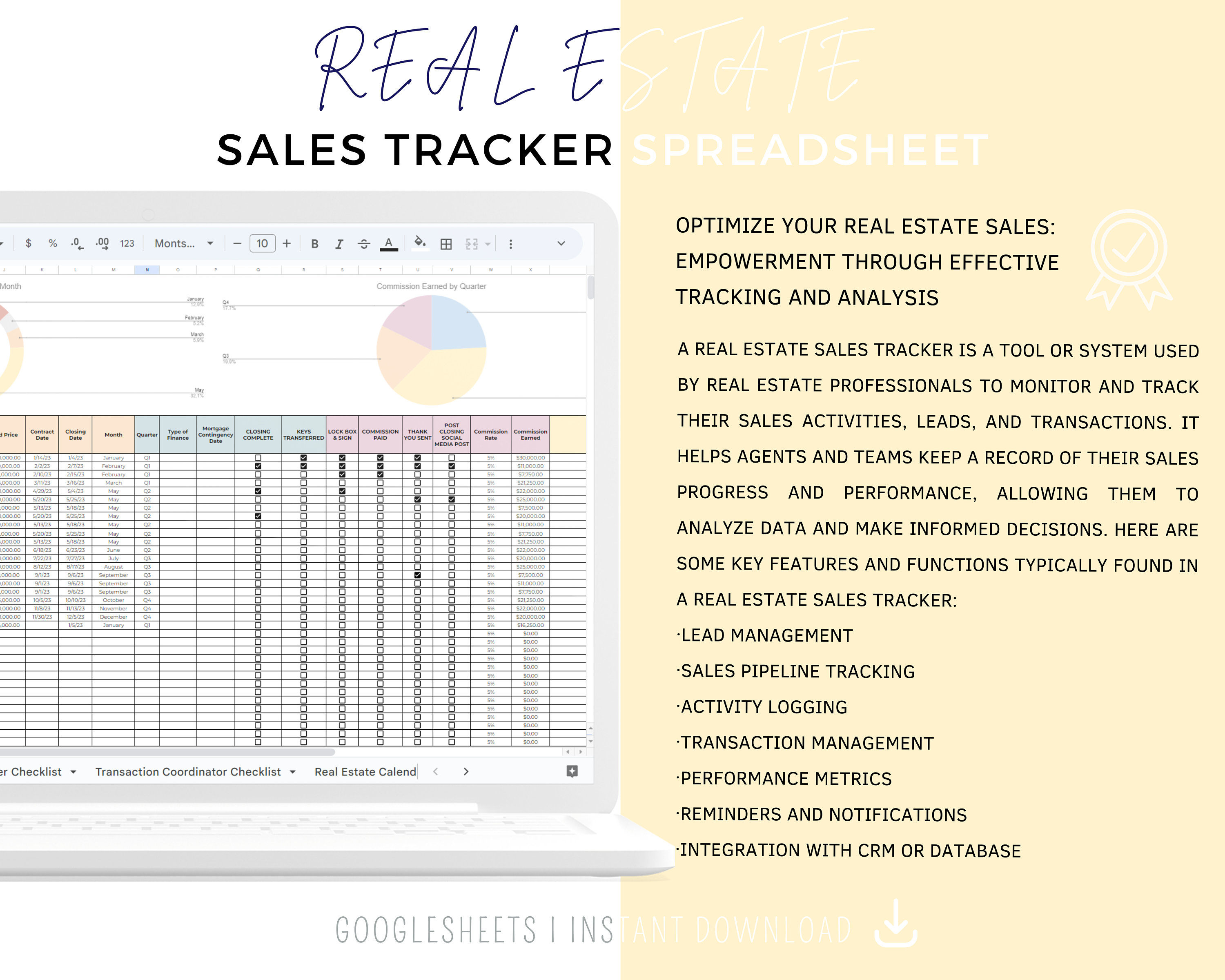 Real Estates Sale Tracker, Real Estate Sale Tracker, Realtor Sales ...
