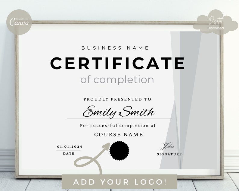 Certificate of Completion Template, Printable Lash Artist Certificate ...