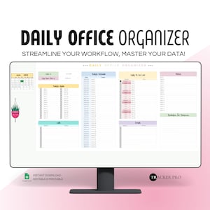 Office Daily Planner, Work Day Organizer, Employee Work Schedule, Daily ...