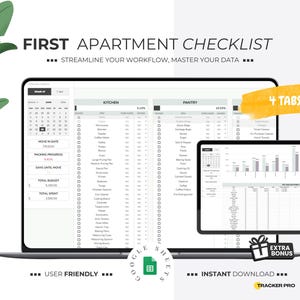 First Apartment Checklist Template Excel Spreadsheet, Our First ...