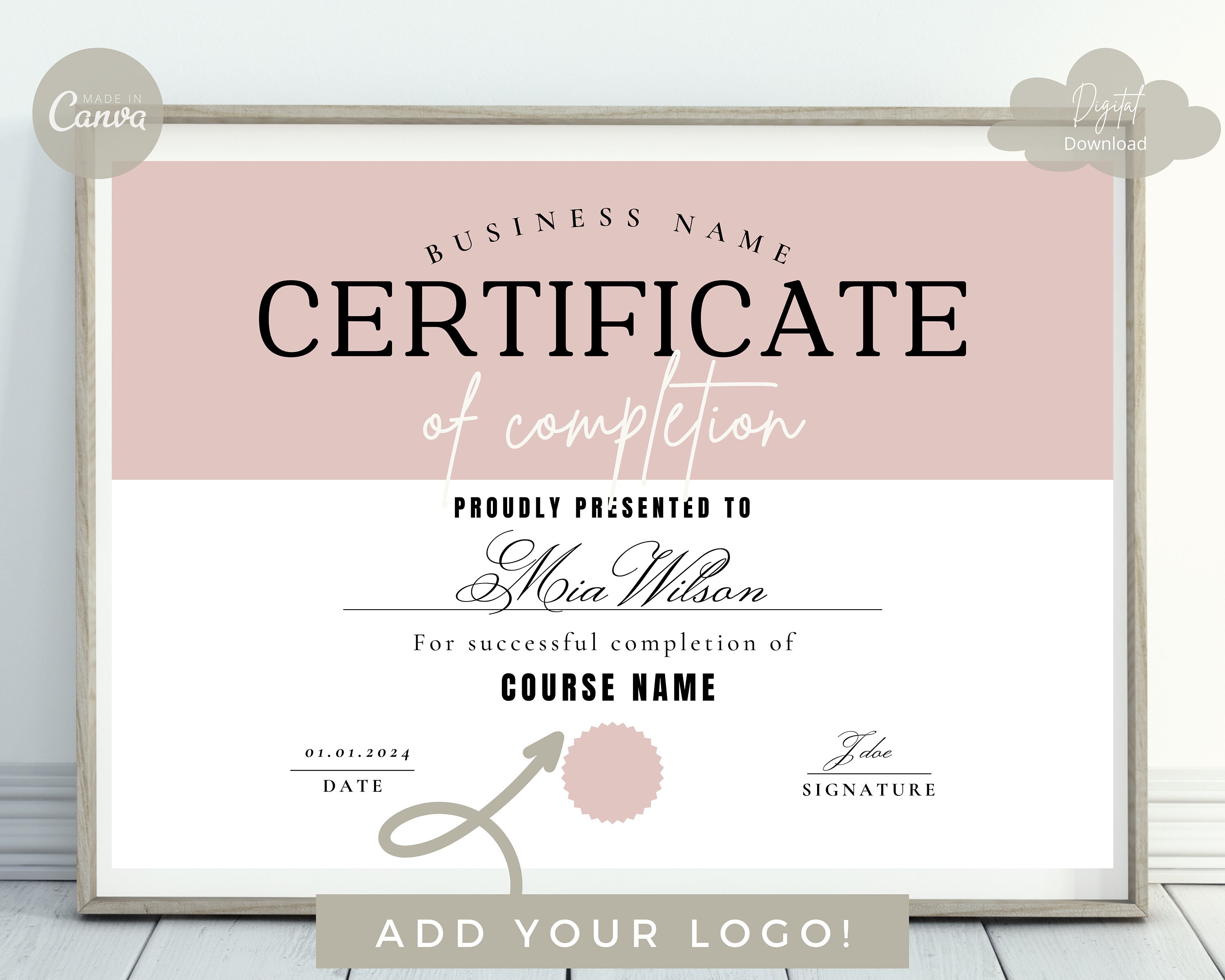 Editable Certificate of Completion, Lash Certificate of Completion ...