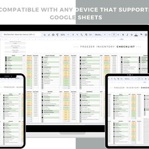 Freezer Inventory Template Freezer Checklist Freezer List - Etsy
