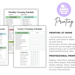 Editable Cleaning Schedule Bundle, Adult Chore Chart, ADHD Cleaning ...