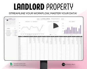 Landlord Rental Property Spreadsheet Template Google Sheets Landlord Tracker Income & Expense ...