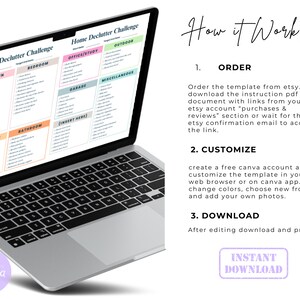 Declutter Checklist Template Editable Cleaning Schedule Declutter ...