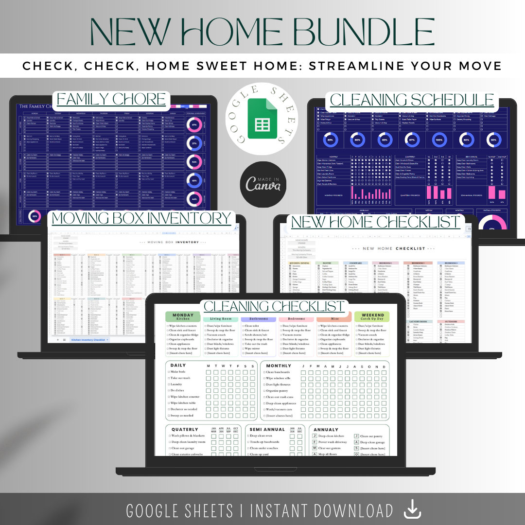 New Home Planner Template, New Apartment Essentials Checklist Excel ...
