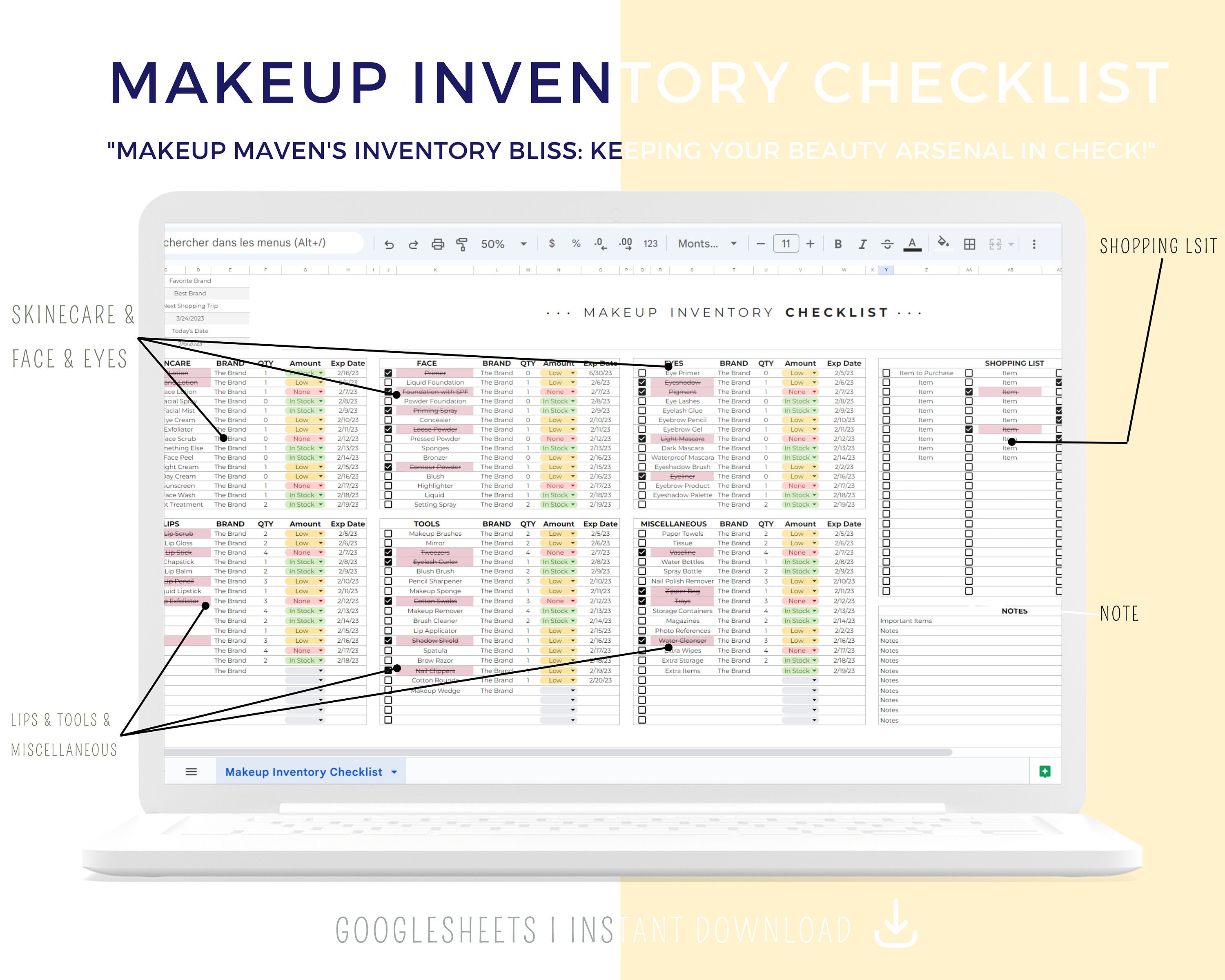 Makeup Artist,makeup Inventory Management, Makeup Planner, Makeup ...