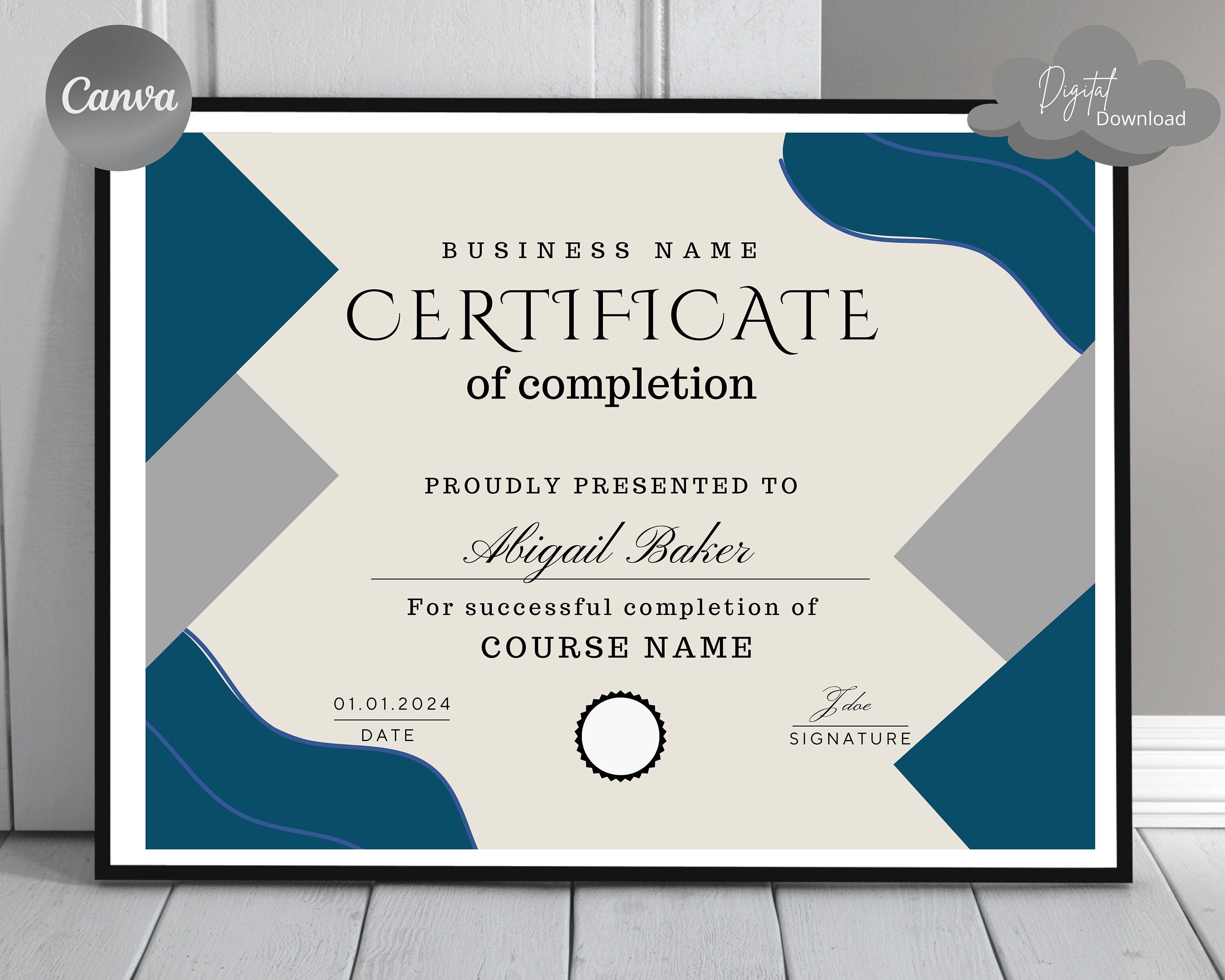 Certificate of Achievement, Editable Certificate of Completion BUNDLE ...