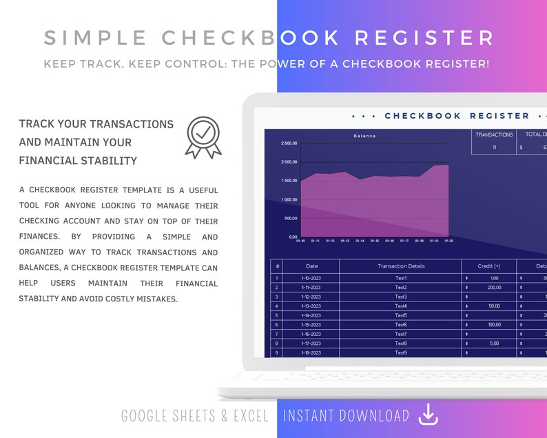 Checkbook Register Excel Spreadsheet, Check Book Register Google Sheets ...